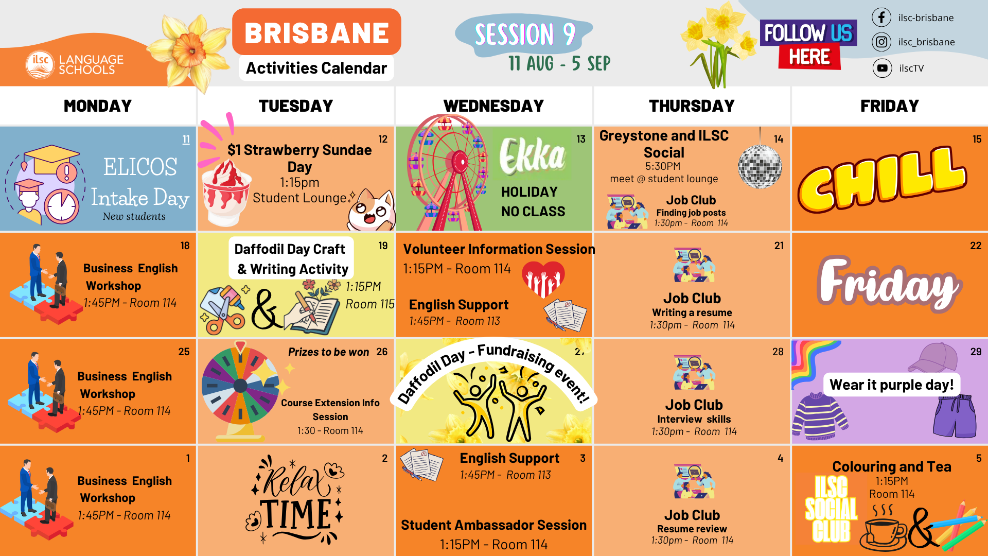 ILSC Australia Current Activities Calendars